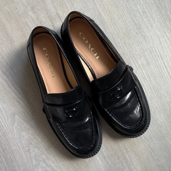 Coach | Shoes | Coach Womens Leah Platform Lug Sole Loafers 65 | Poshmark